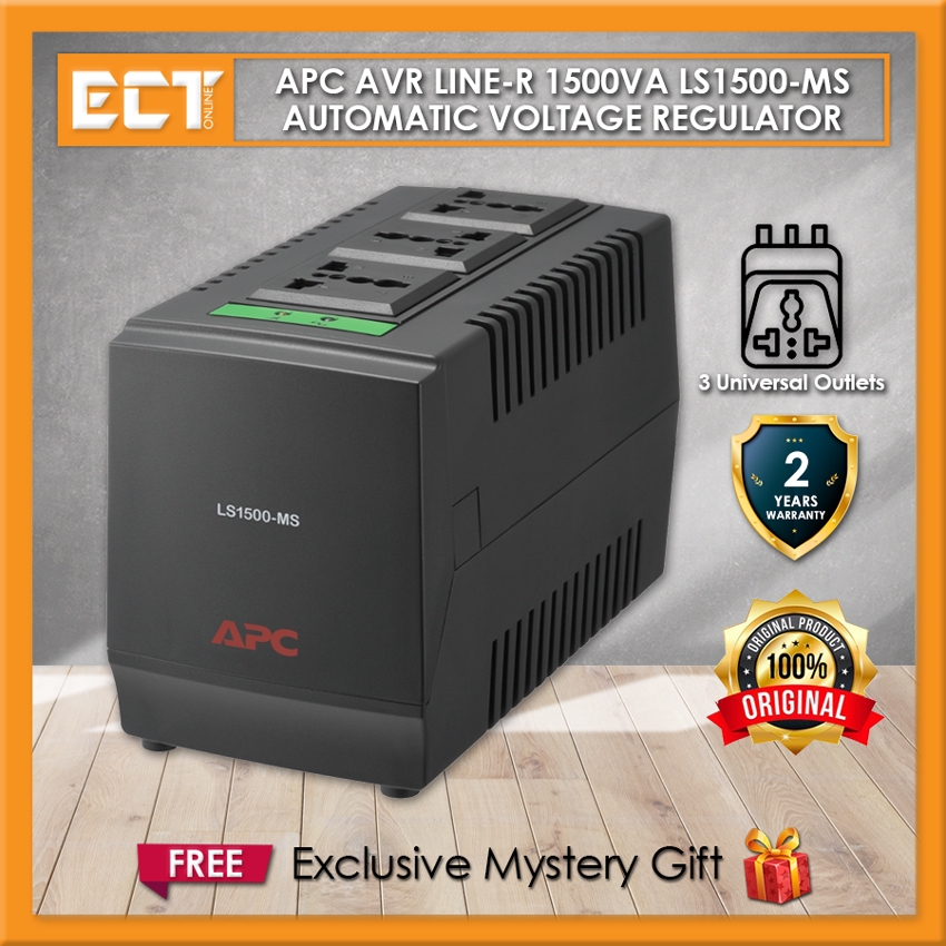 APC AVR Line-R 1500VA LS1500-MS Automatic Voltage Regulator with 3 ...