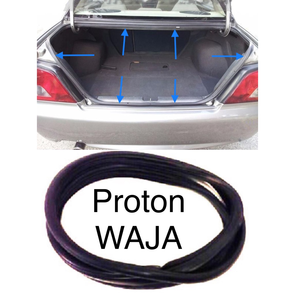 Proton waja - rear bonnet rubber bonet getah trunk lid w/strip boot ...