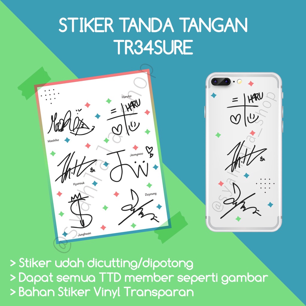 Tr34sure TTD KPOP TREASUR3 Signature Sticker | Shopee Malaysia