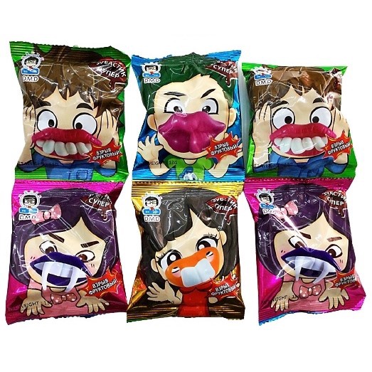 10 Pcs Funny Mouth Buck Tooth Teeth Candy Pacifier Lollipop Halloween ...