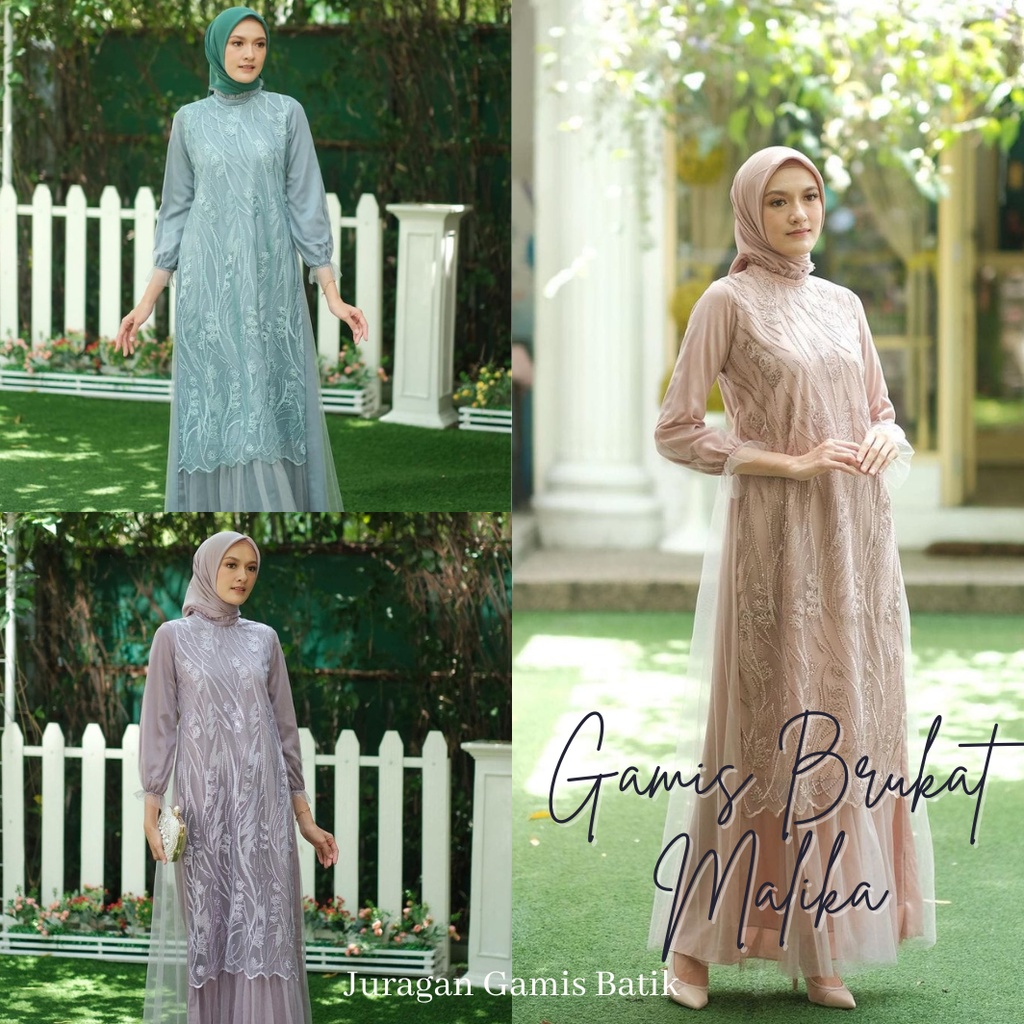Malica DRESS Combination Of PREMIUM TUTU TILE | Gamis Condition Of ...