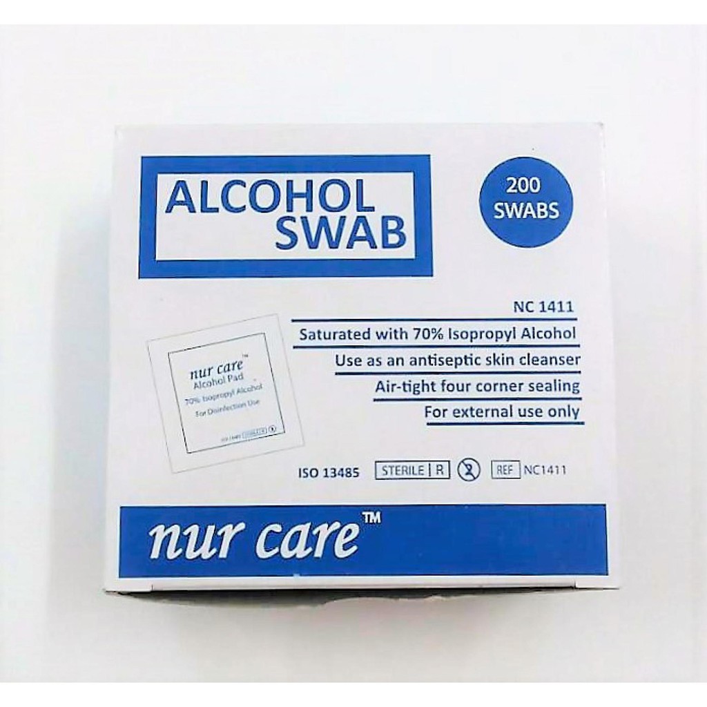 Nur Care Alcohol Swab (200's) | Shopee Malaysia