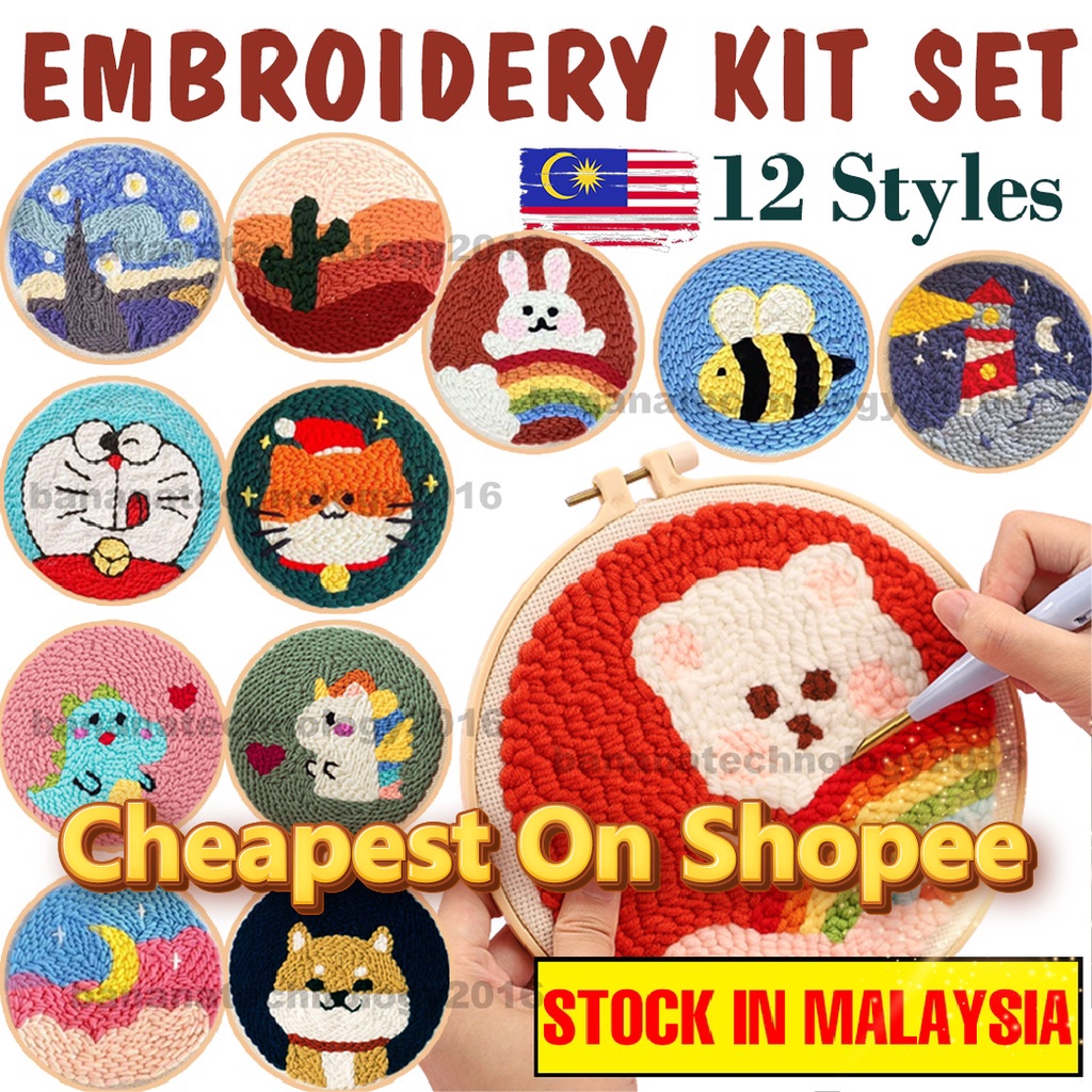 [Full Set] Embroidery Kit Sewing kit Sewing Kit Set Embroidery Kit Set ...