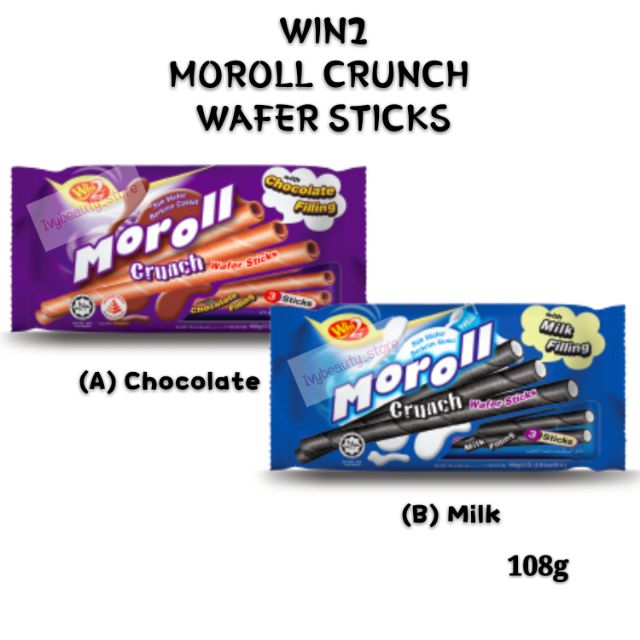 WIN2 Moroll Crunch Wafer Sticks 108g | Shopee Malaysia