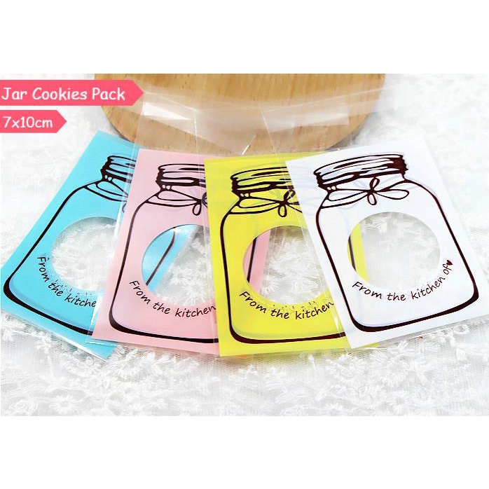 (100pcs)Jar Cookies Pack Lovely Plastic Candy Biscuit Cookies Gift ...