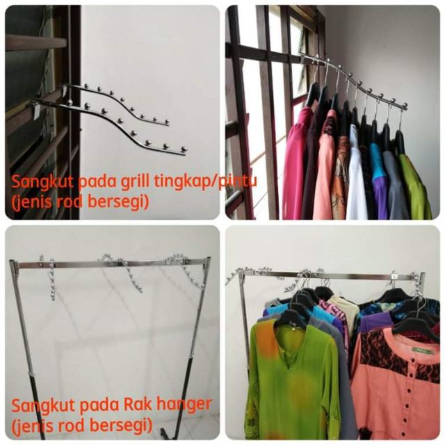 READY STOCK | ️Hanger Stand Square Rod Bar @ Rak Hanger Palang Bersegi ...