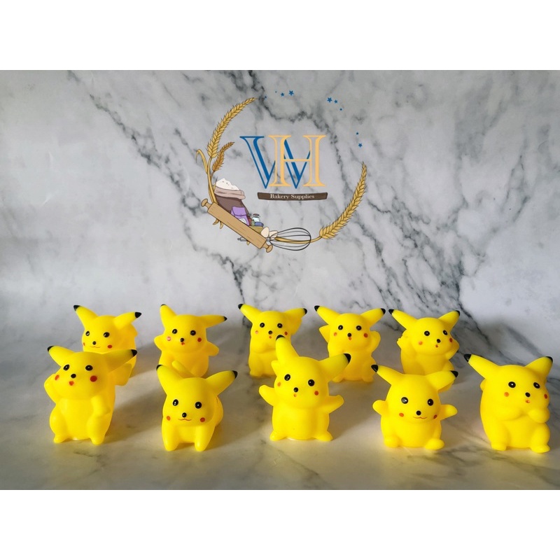 10pcs Pikachu Pokemon Soft Toy Cake Topper Cake Deco | Shopee Malaysia