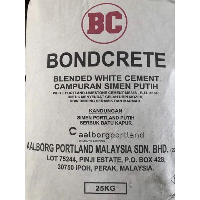 (Bondcrete) Loose White Cement 1KG 1公斤 白水泥 Simen Putih | Shopee Malaysia