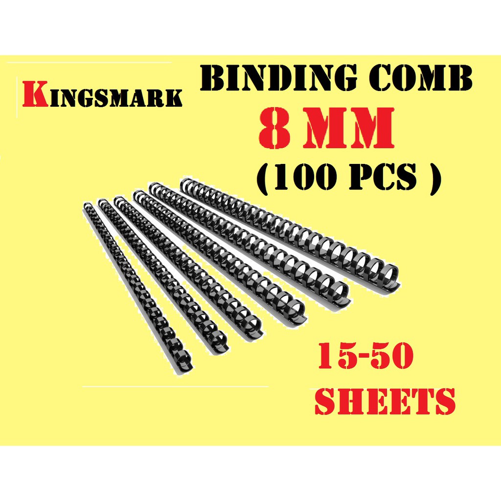 Binding Comb Ring 8mm Black Plastic Comb Binding Rings 100pcs Box Shopee Malaysia