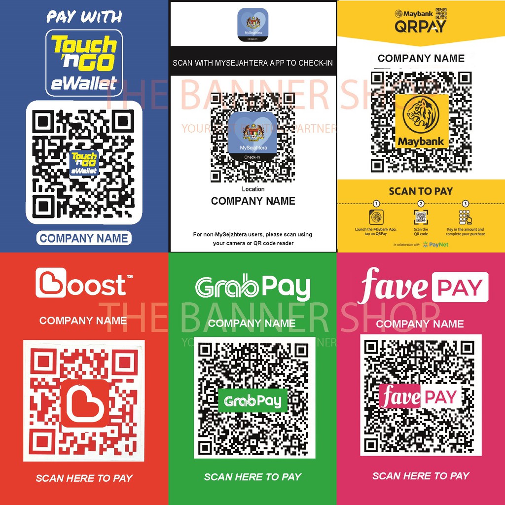 QR Code My Sejahtera A5 Size Sticker With Arcylic Board / Without Board ...