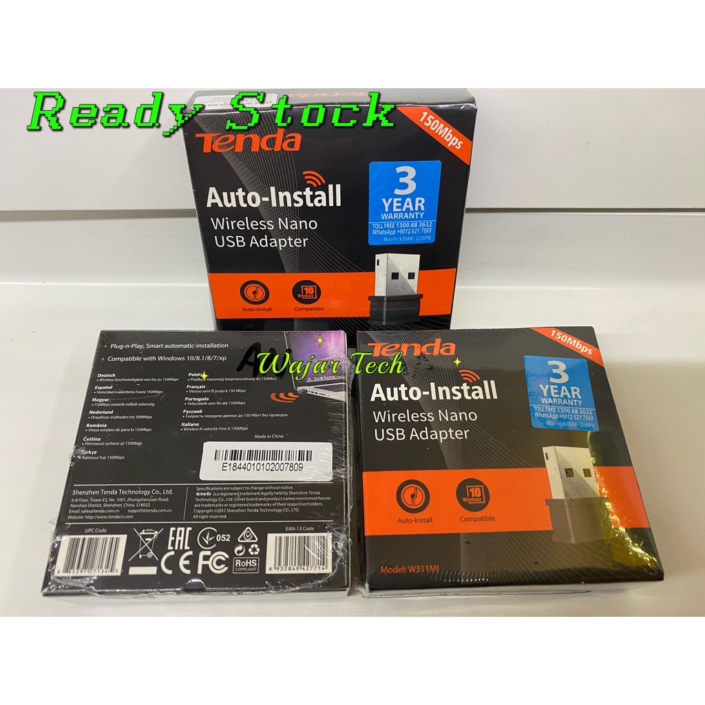 Tenda W311MI Auto-Install 150Mbps Auto-Install Wireless Nano USB ...