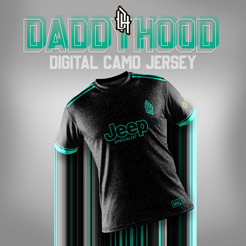 DADDYHOOD DIGITAL CHAMO GREEN BLACK JERSEY 2021 | Shopee Malaysia
