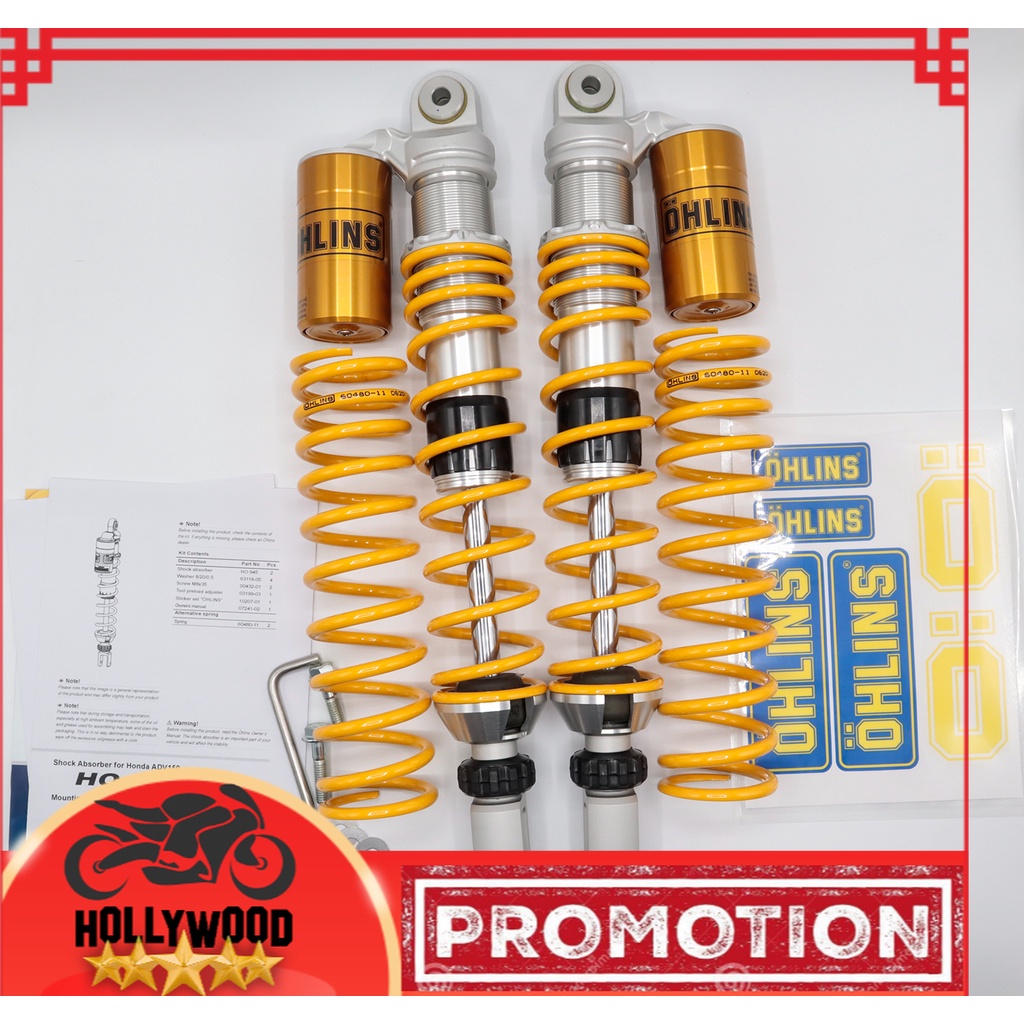 OHLINS Honda ADV150 ADV 150 Front Fork Spring Rear Absorber Monoshock ...