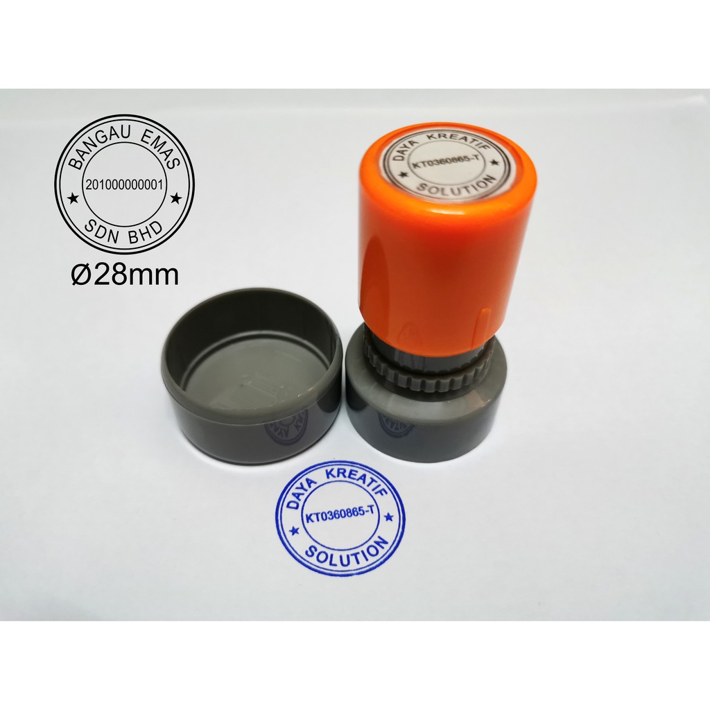Cop Bulat - Self ink Flash Stamp 28mm | Shopee Malaysia