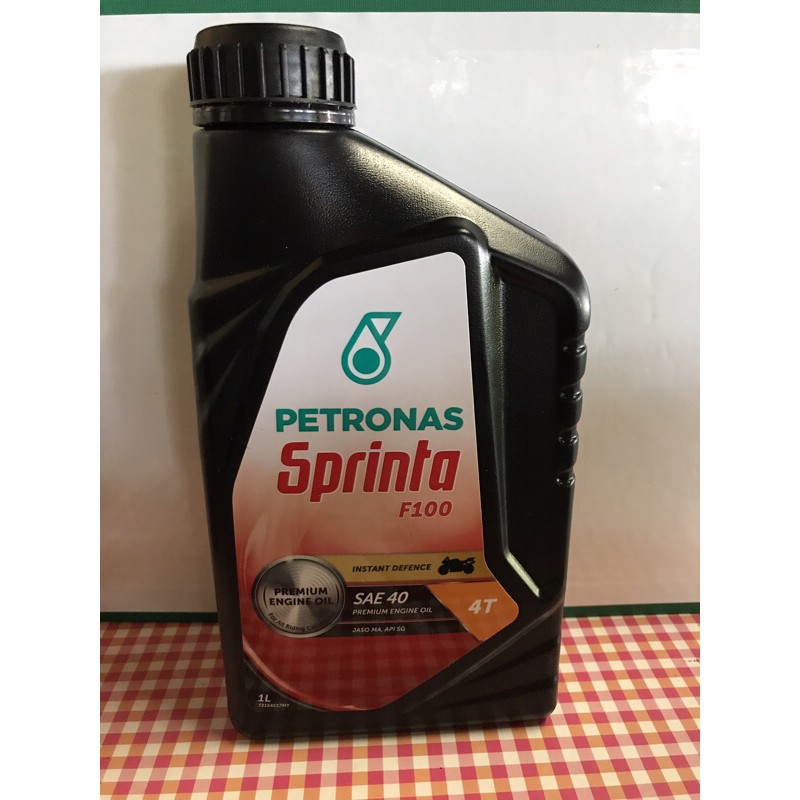 petronas engine oil OIL PETRONAS SPRINTA F100 SAE 40 4T PREMIUM ENGINE OIL. ORIGINAL!!! | Shopee ...