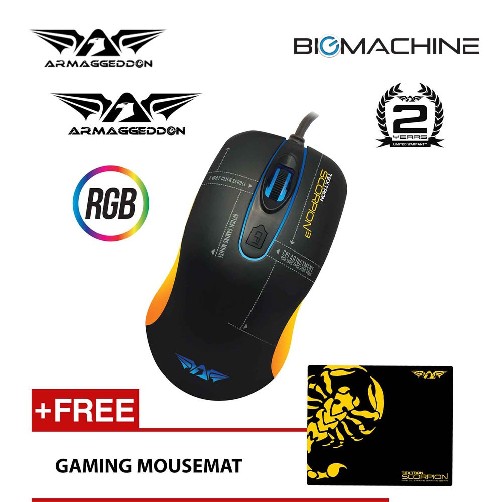 Armaggeddon Scorpion 3 RGB Gaming Mouse (4800CPI) | Shopee Malaysia
