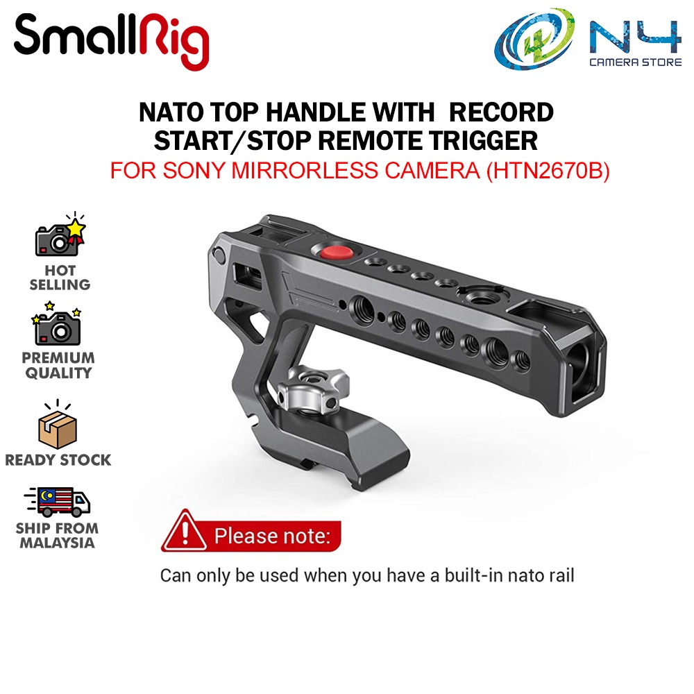 SmallRig HTN2670B / 2670B Sony A6400 Camera NATO Top Handle with Record ...