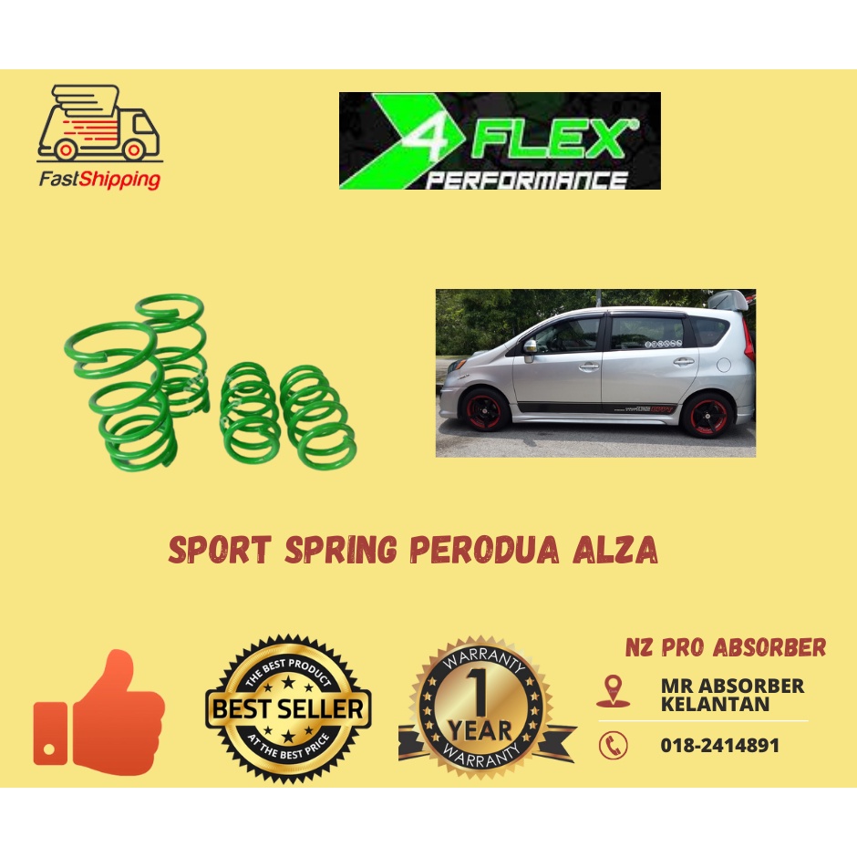 4Flex spring sport perodua alza lowered | Shopee Malaysia