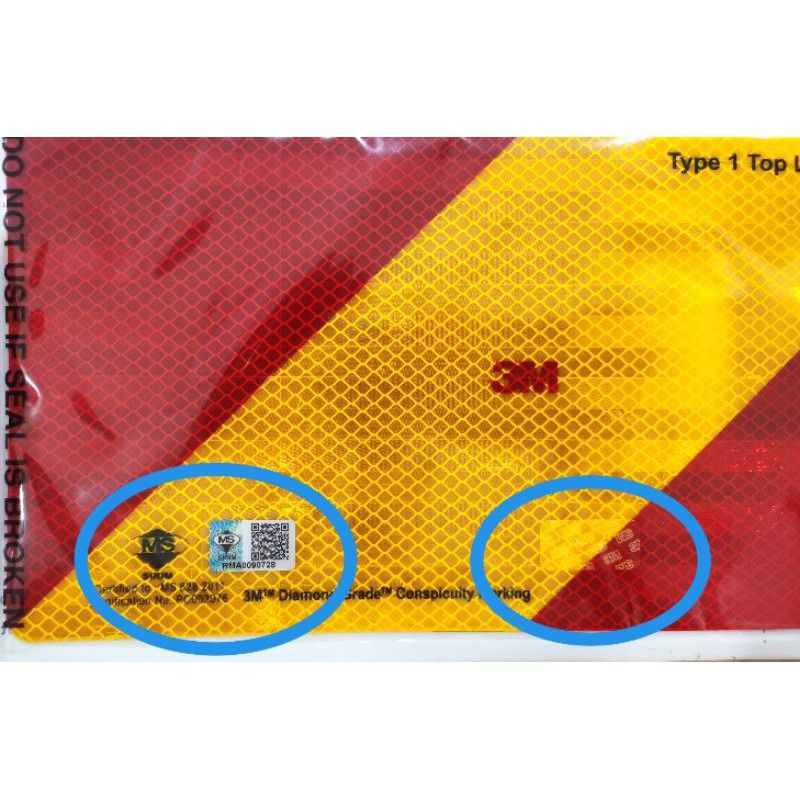 1 PAIR Sticker puspakom #3M reflective sticker #reflector sticker sirim ...
