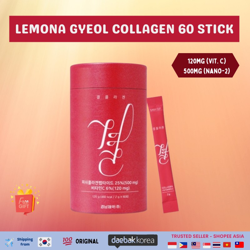 [LEMONA] Gyeol New Packing Collagen 60 Stick / Korea Lemona | Shopee ...