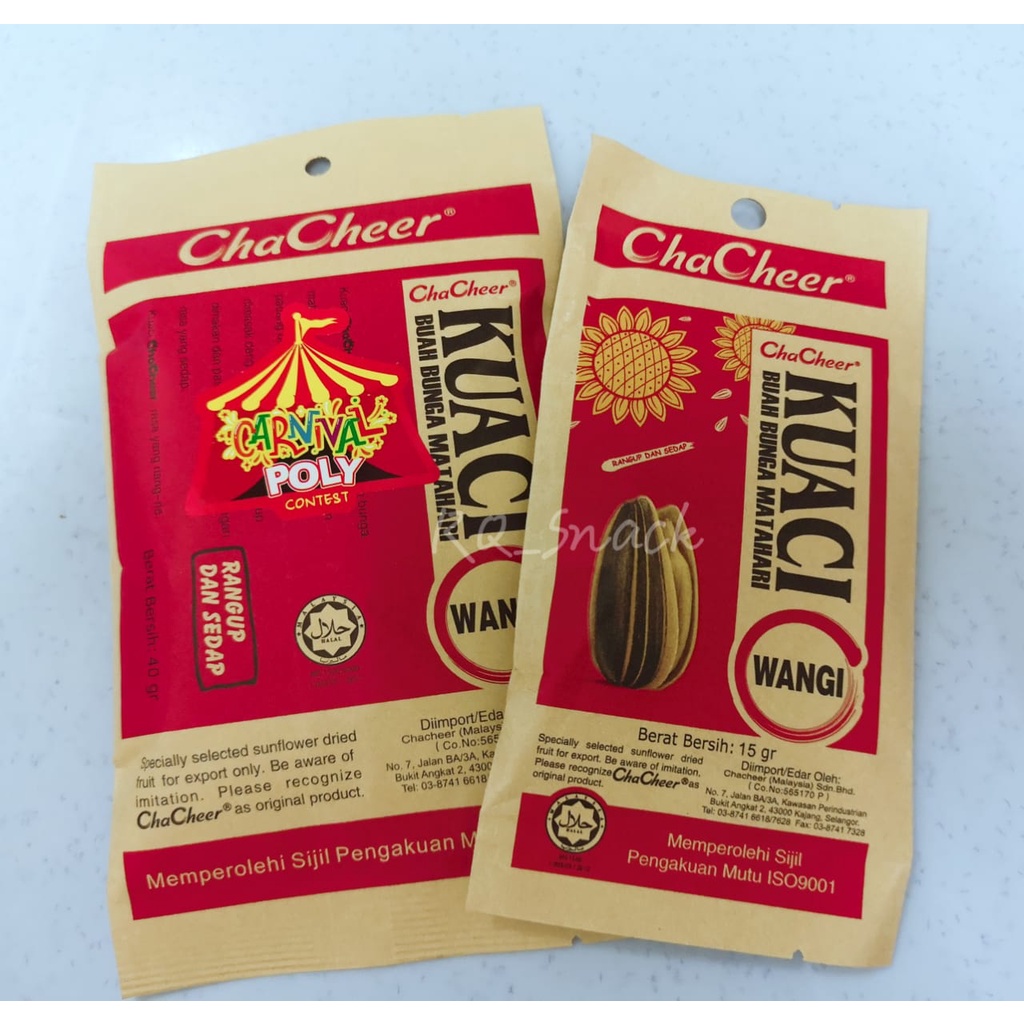 Kuaci Chacheer kuaci wangi/kuaci buah-buahan matahari 15g/40g 葵花籽 ...