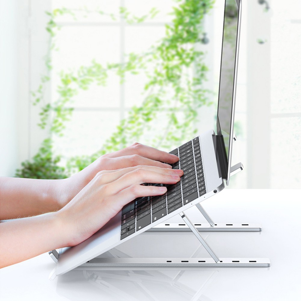 ph&co | PC Depot. ALUMINUM ALLOY MULTI-ANGLE LAPTOP STAND SILVER (X)