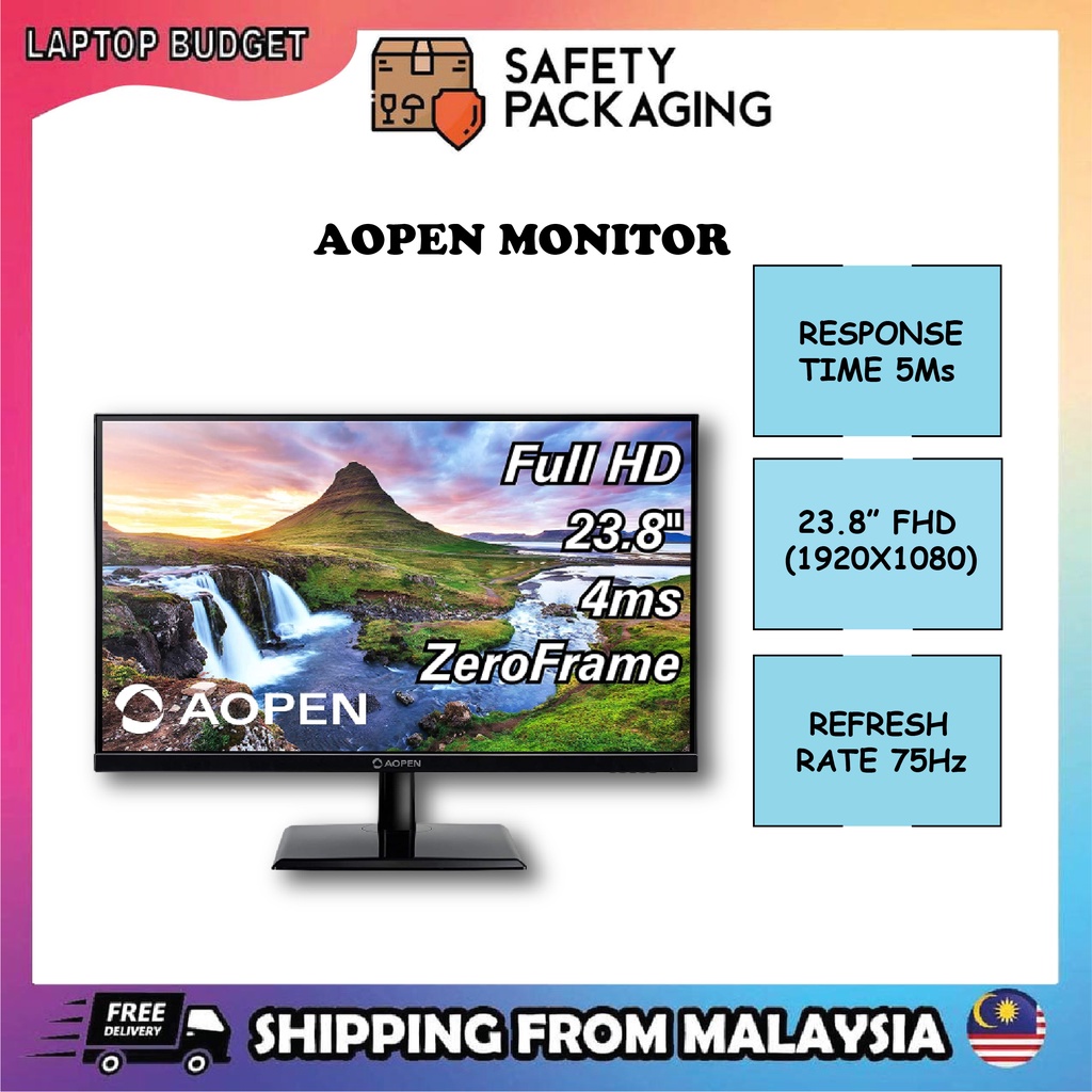 ACER AOPEN 22CV1Q 21.5" 75HZ MONITOR HDMI/ VGA | Shopee Malaysia