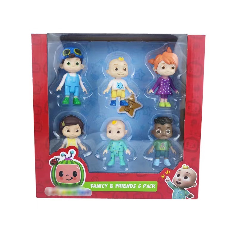 Cartoon TV Cocomelon Action Figures Set of 6 With Box Jojo Model Toys ...