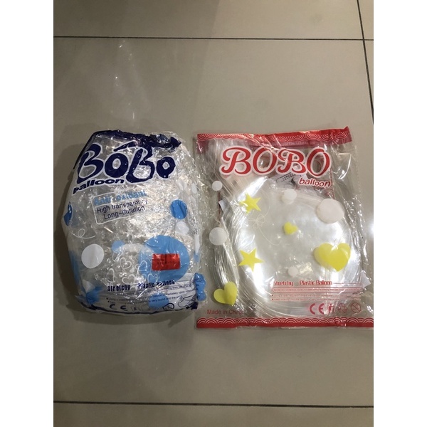 *READY STOCK*10/50 pcs High Quality Round Transparent Blue Bobo/Red ...