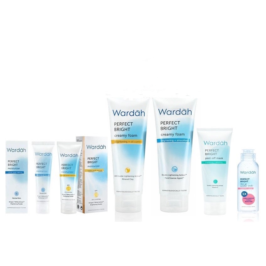 Wardah Perfect Bright Series/Creamy Foam Facial Wash/ Moisturizer spf28 ...