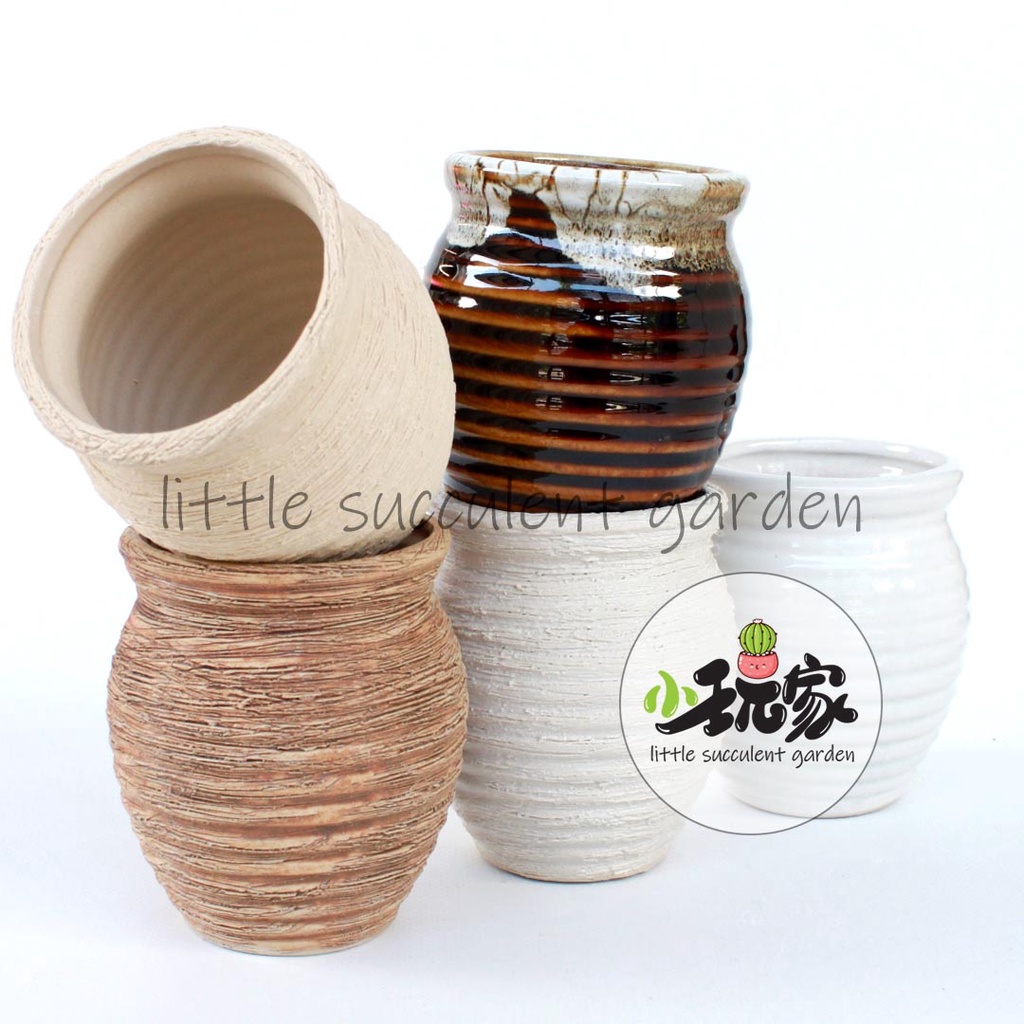 [Ready Stock] 00034 Succulent Pot Flower Pot Pottery Clay Pot Ceramic ...