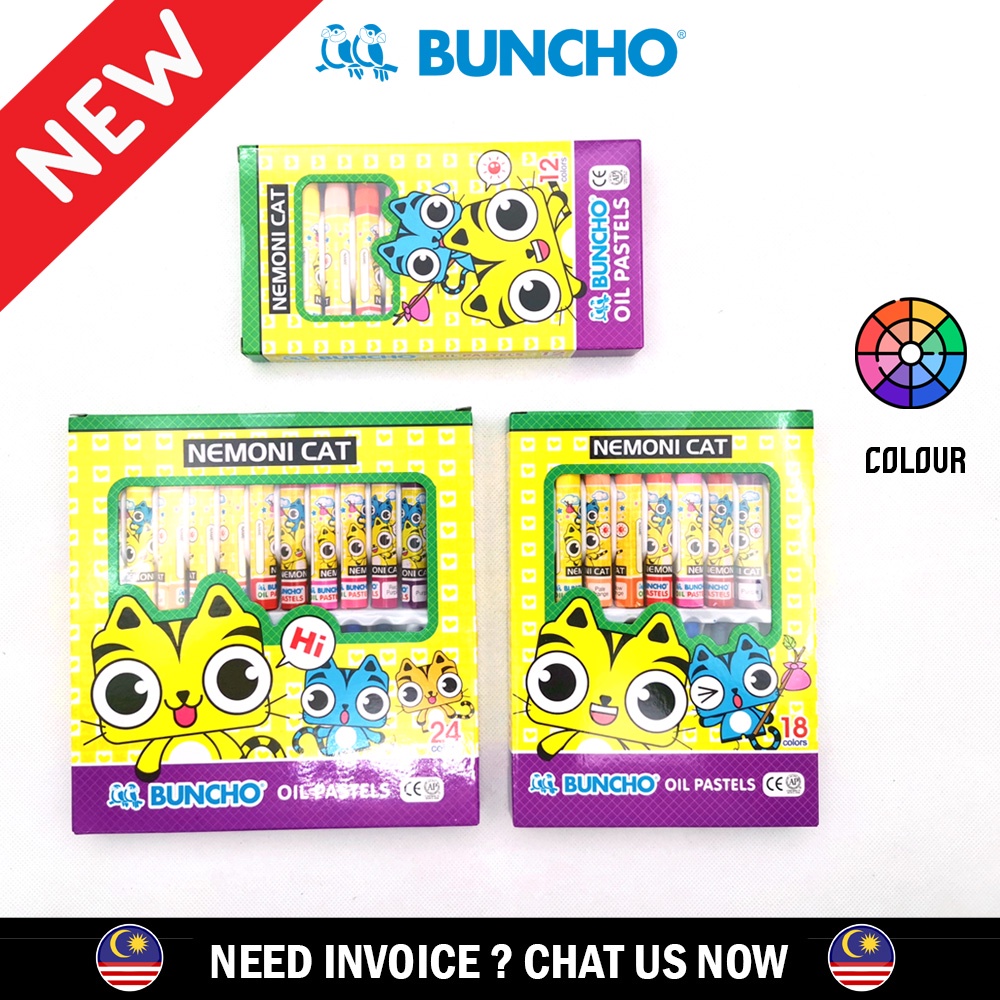 Buncho Nemoni Cat Oil Pastel Crayon - 12/18/24 Colour | Shopee Malaysia