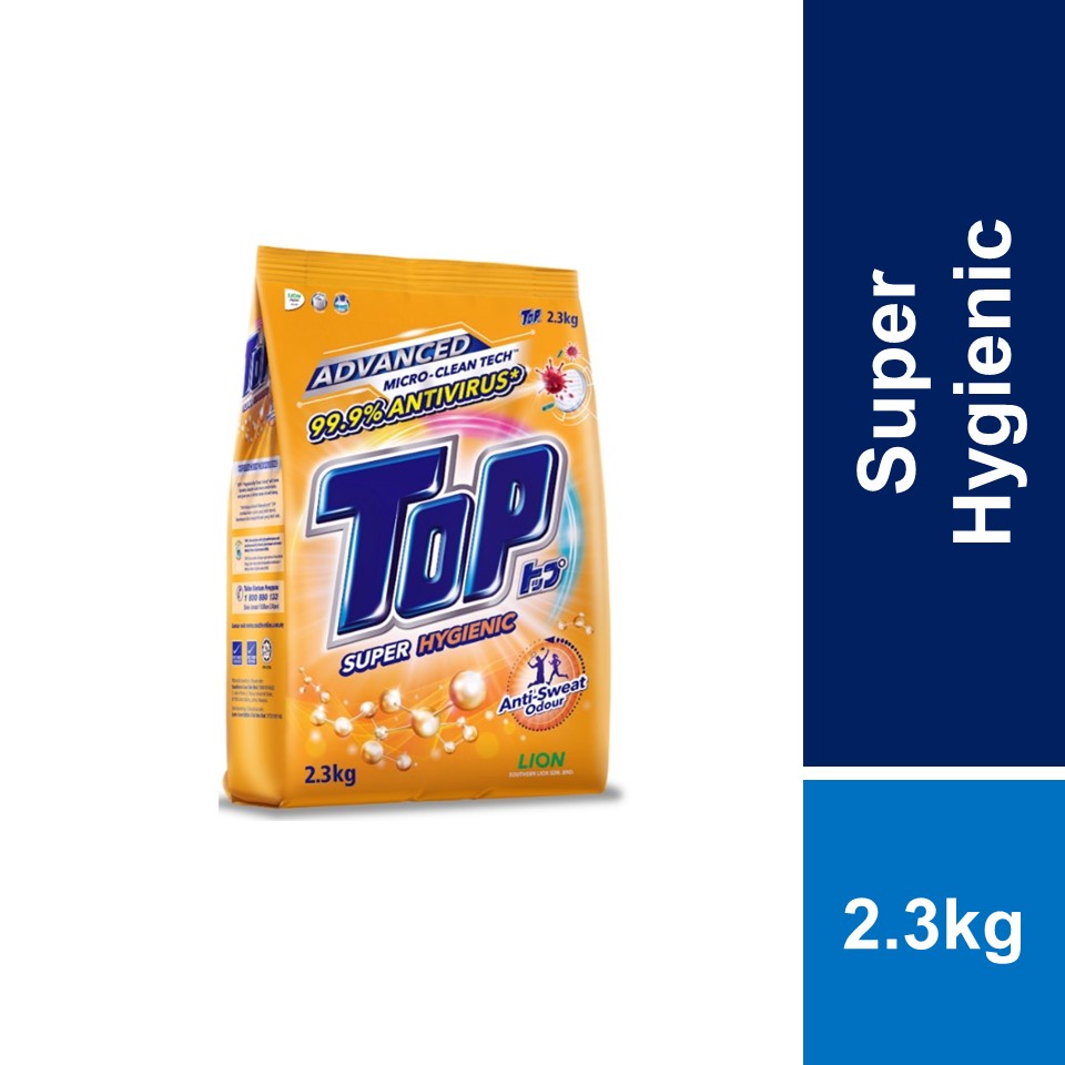 Top Detergent Powder Super Hygienic 2.3kg | Shopee Malaysia