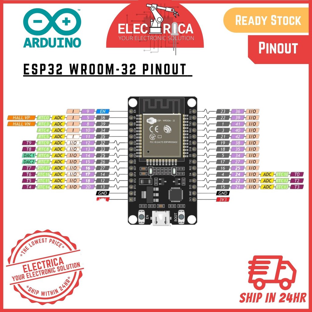 NODEMCU ESP32 ESP-32S ESP8266 WIFI + BLUETOOTH | Shopee Malaysia