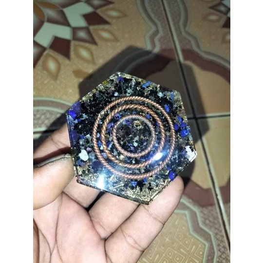 HEXAGON ORGONITE TENSOR 3 RING/FREQUENCY | Shopee Malaysia