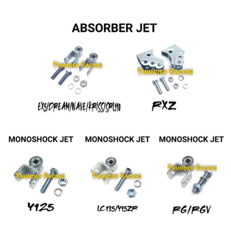 MONOSHOCK ABSORBER JET ABSORBER KALIVER EX5 DREAM KRISS SRL110 Y125 ...