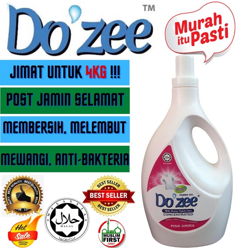 🔥Halal Detergent🔥4KG Dozee Concentrated PowerGel (4 IN 1)Liquid ...