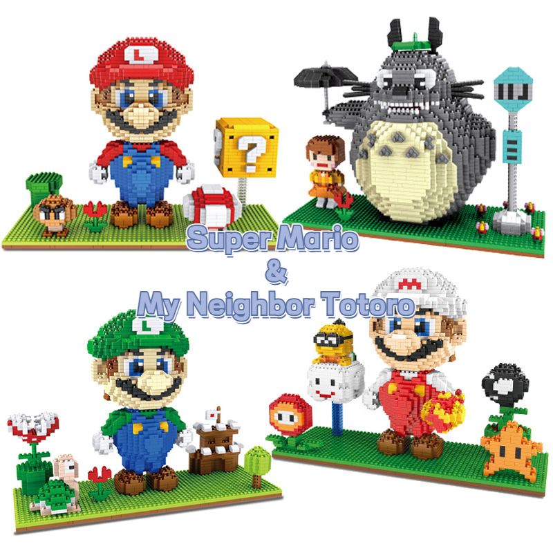 Zhi Meng tree Mario My Neighbor Totoro small particles building blocks ...