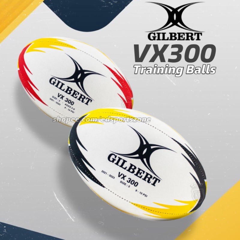 Gilbert VX300 MSSM Training Rugby Ball - Bola Ragbi Latihan Level MSSM ...