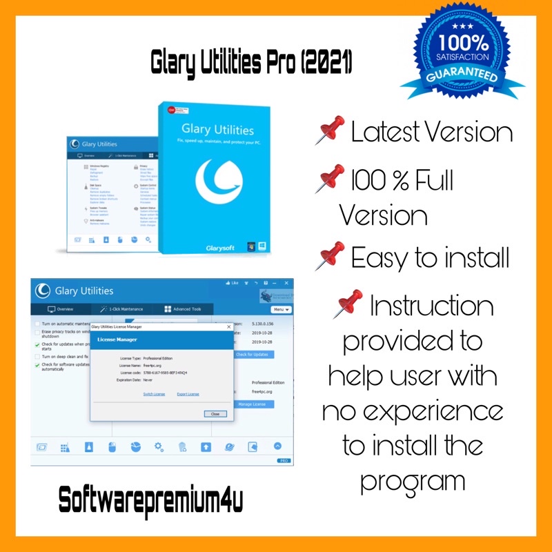 Glary Utilities Pro 5.161.0.187 (2021) | Shopee Malaysia