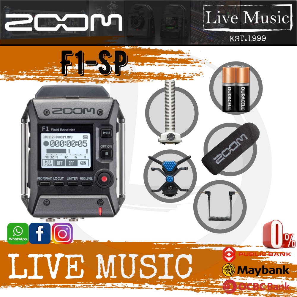 Zoom F1-SP Field Recorder And Shotgun Microphone Mic (F1SP/F1 SP ...