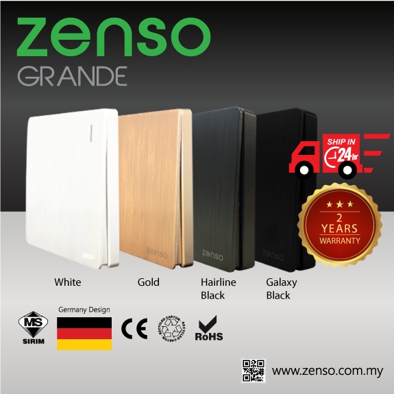 (SIRM APPROVED) ZENSO - Grande White / Hairline Black / Galaxy Black ...