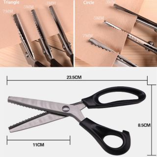 Gunting Kain Bergerigi/Gunting Kain Zigzag, Potong Jahit Kain, 2 Mata ...