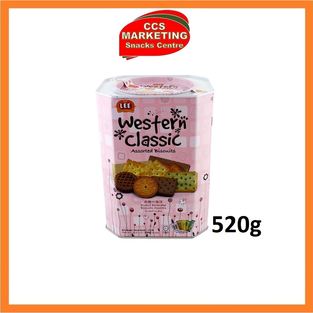 CCS Lee Western Classic Assorted Biscuit Tin ( 520g ) | Shopee Malaysia
