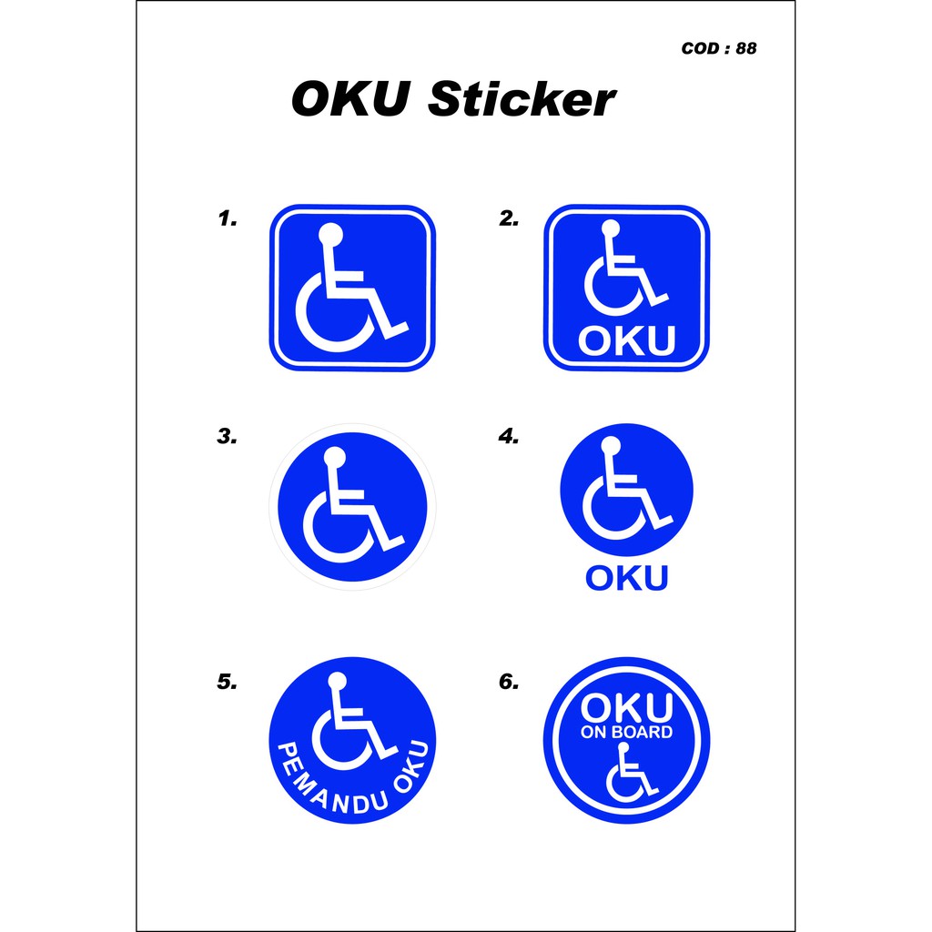 SPECIAL FOR OKU CAR STICKER | Shopee Malaysia