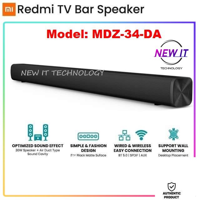Xiaomi RedMi Bluetooth 5.0 30W Home Theater TV Stereo Soundbar Speaker ...