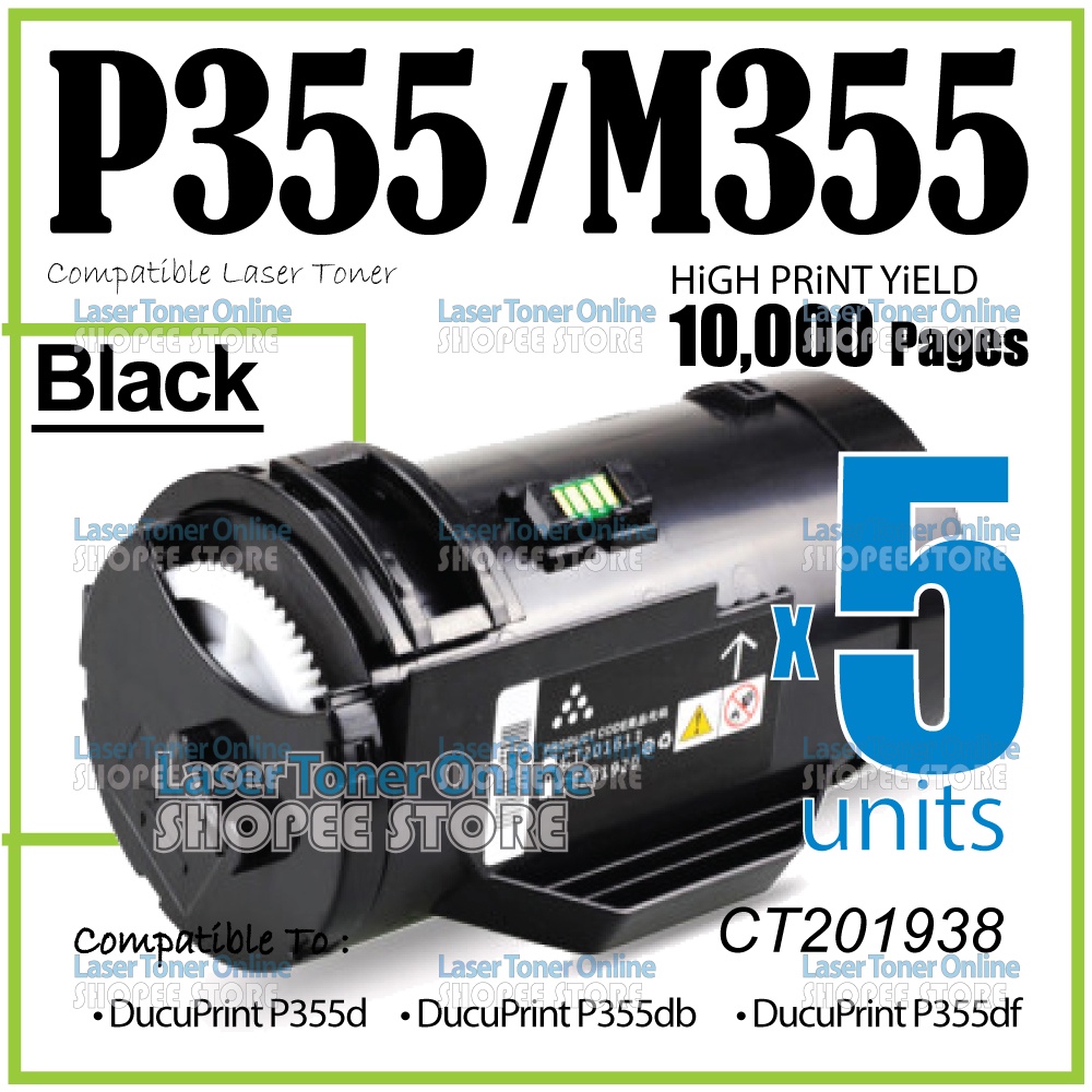 5x P355d CT201937 Compatible to Fuji Xerox Docuprint M355 M355DF P355 ...