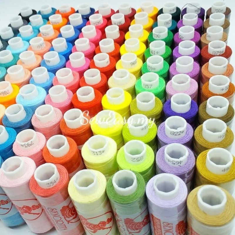 BENANG JAHIT/BENANG JAHIT BIASA/BENANG JAHIT 250 METER | Shopee Malaysia