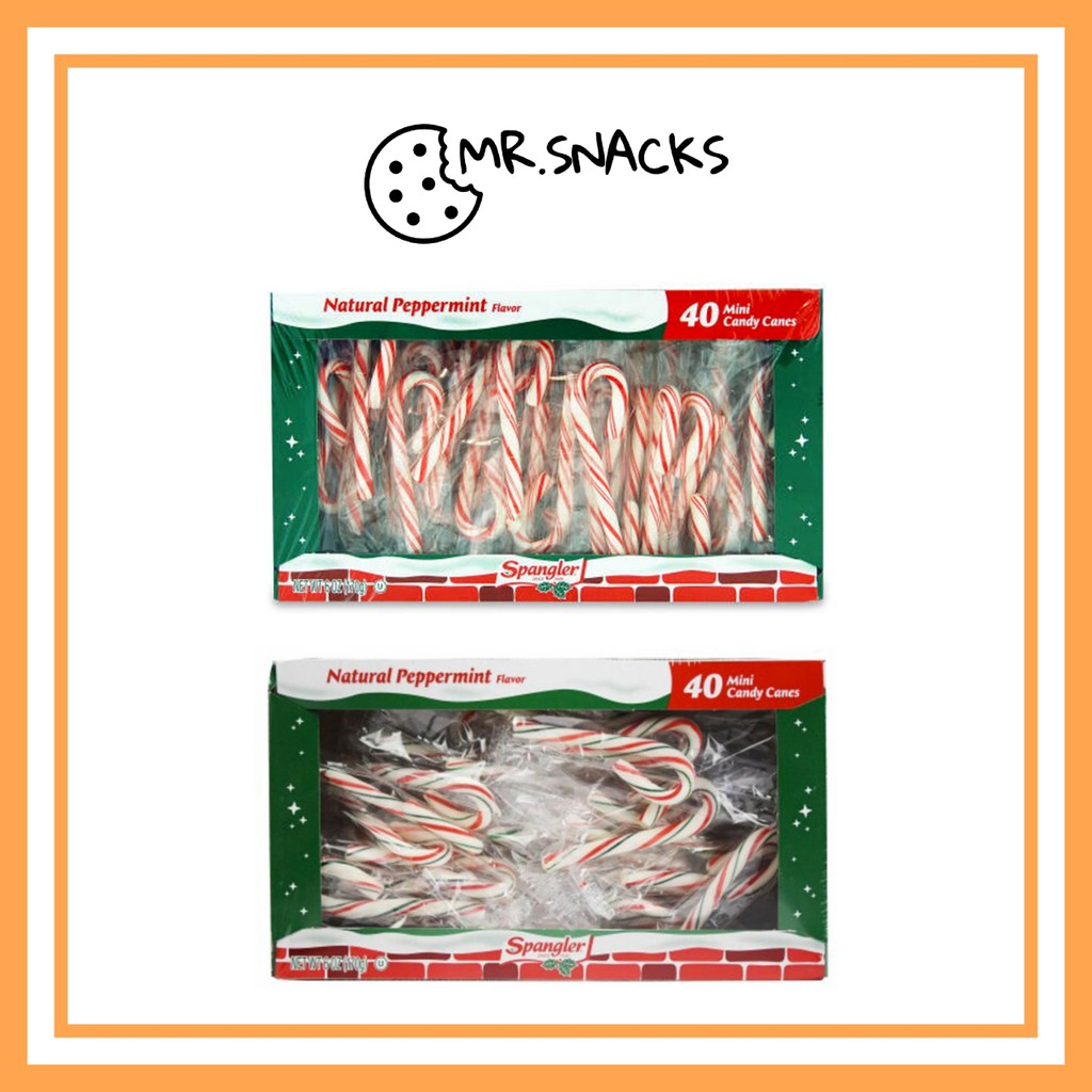 Spangler Natural Peppermint Candy Canes Miniature 170g (40 counts ...
