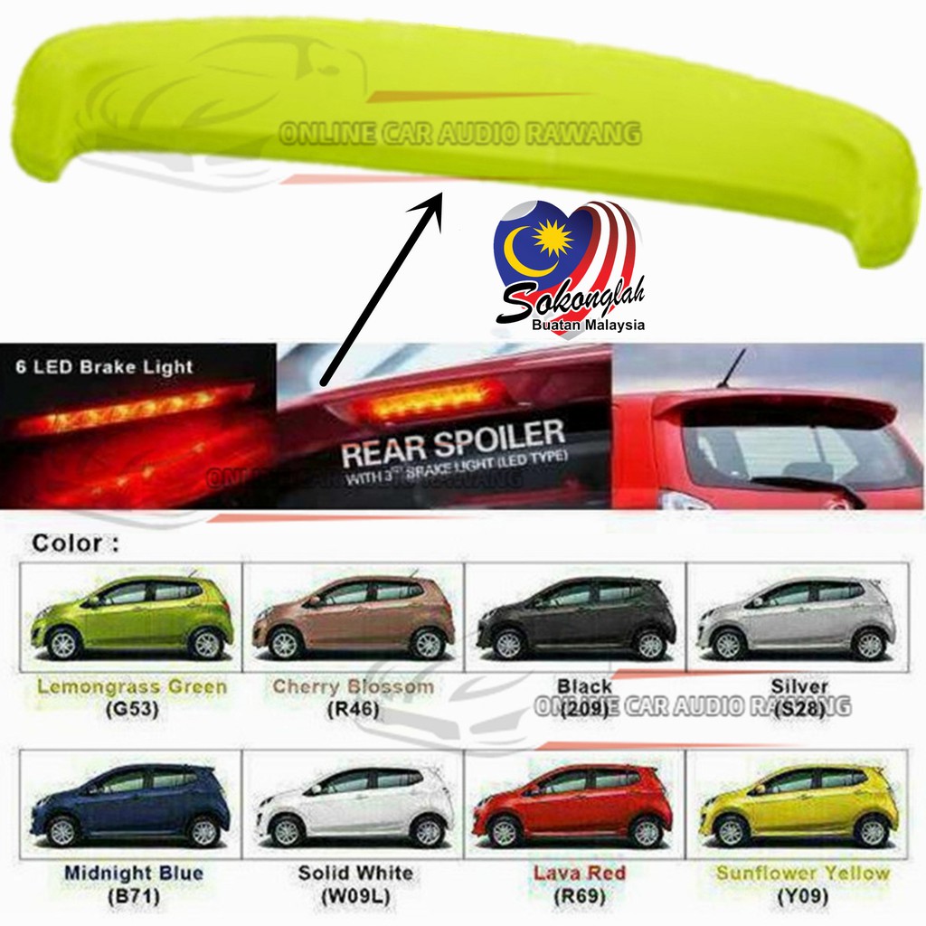 Perodua Axia Spoiler is rated the best in 02/2024 - BeeCost